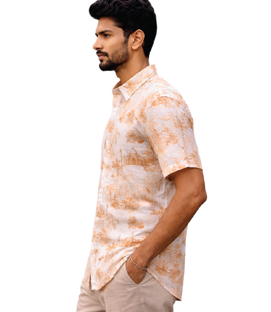 Taj Mahal X Jungle Orange Print Shirt